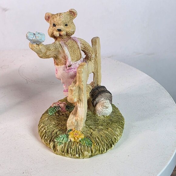 Artmark | Accents | Vintage Artmark Bear Figurine Holding Bird ...